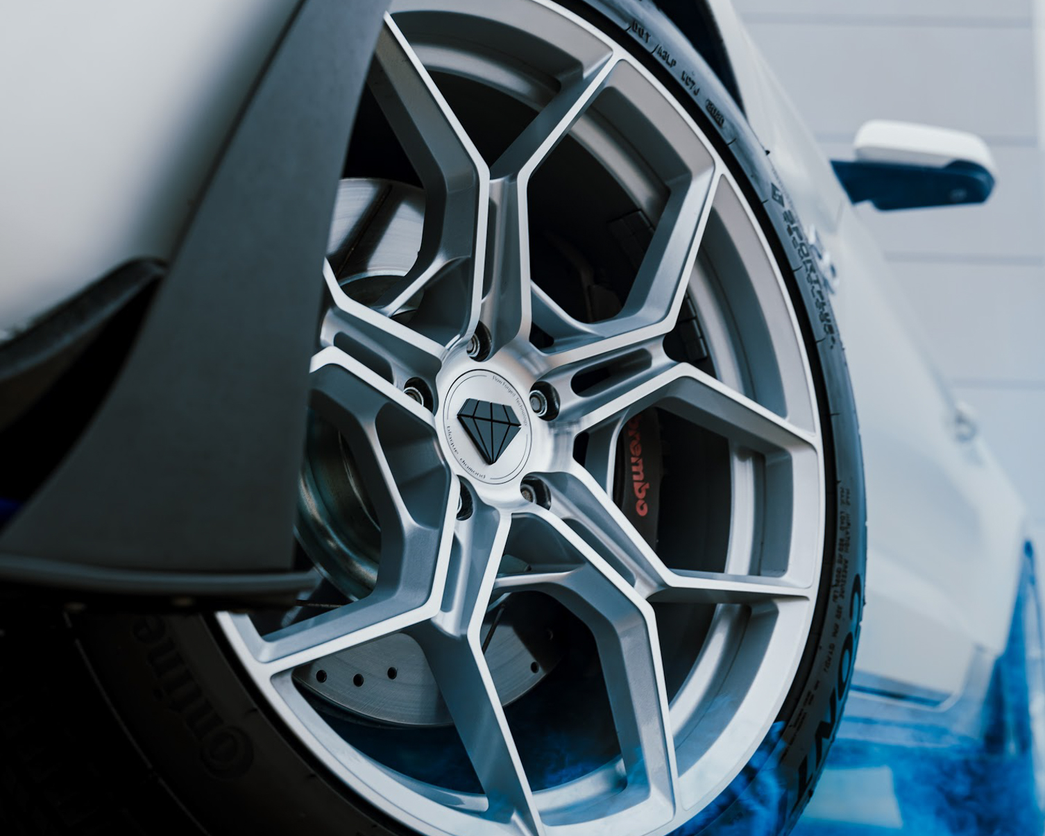 A 2015 Mustang GT on Blaque Diamond BD-F25 Brushed Silver Wheels ...