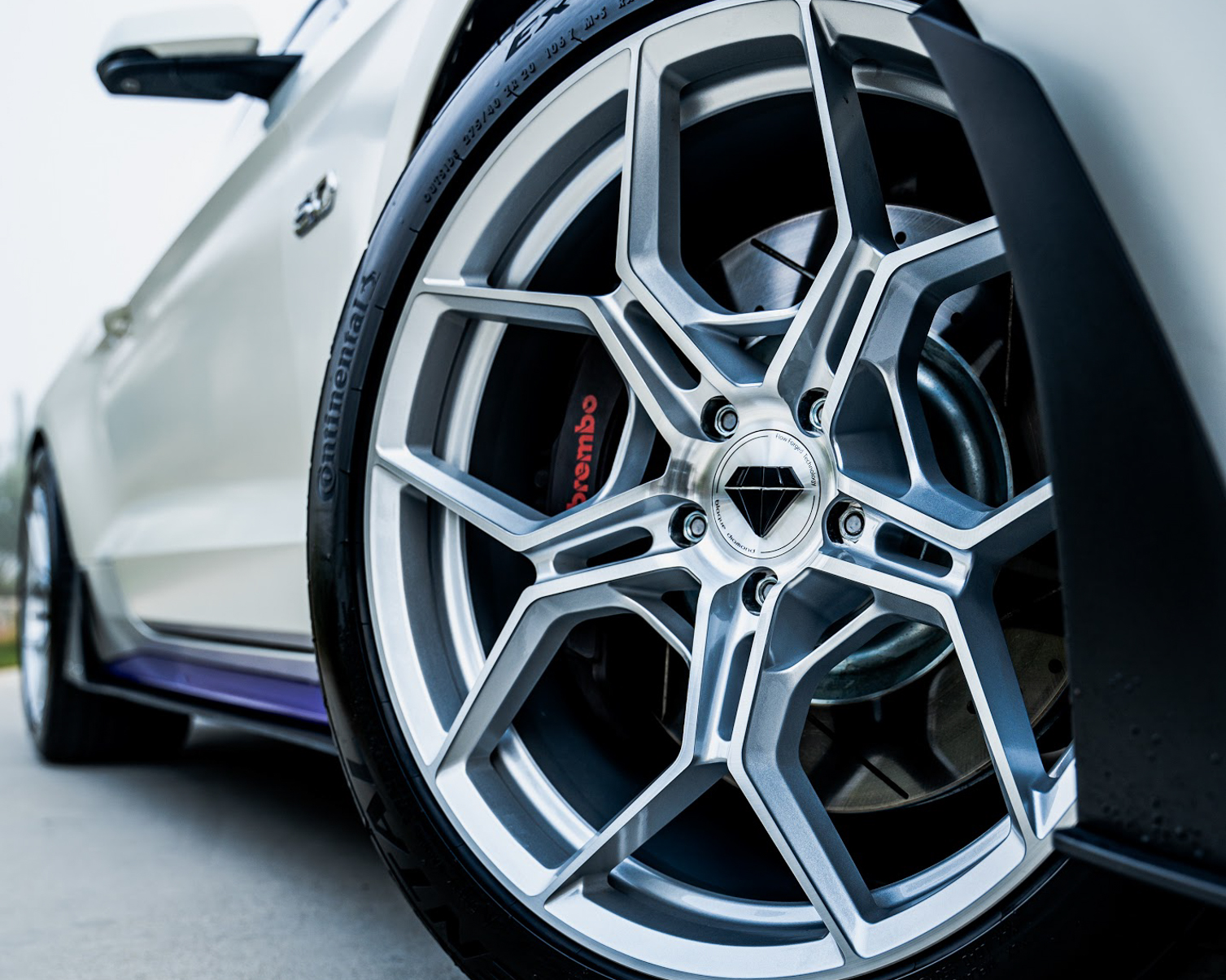 A 2015 Mustang GT on Blaque Diamond BD-F25 Brushed Silver Wheels ...