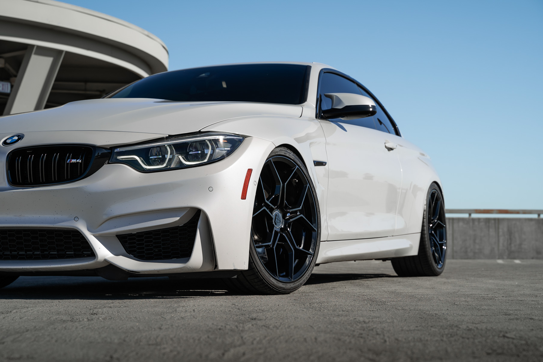 A 2018 BMW M4 on 20 Inch Blaque Diamond BD-F25 Gloss Black Wheels ...