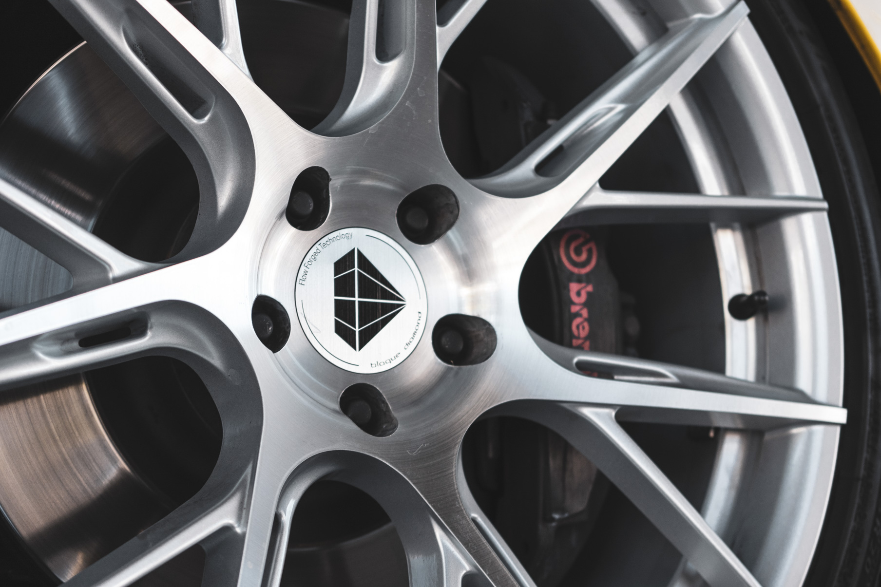 A 2018 Ford Mustang GT on 20 Inch Blaque Diamond BD-F18 Brushed Silver ...