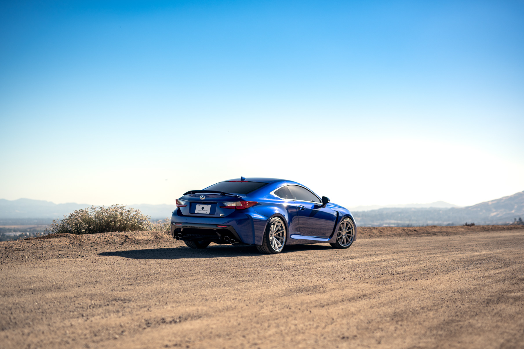 A Blue 2016 Lexus RCF on Blaque Diamond BD-23 Brushed Silver with ...
