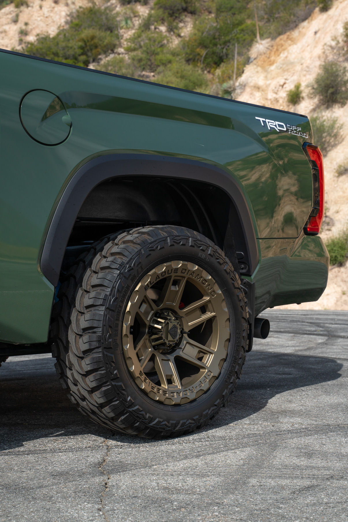 A 2022 Toyota Tundra TRD on Blaque Diamond BD-O801 20 Inch Matte Bronze ...