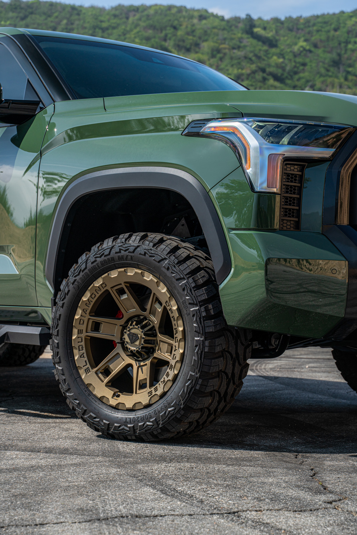 A 2022 Toyota Tundra TRD on Blaque Diamond BD-O801 20 Inch Matte Bronze ...