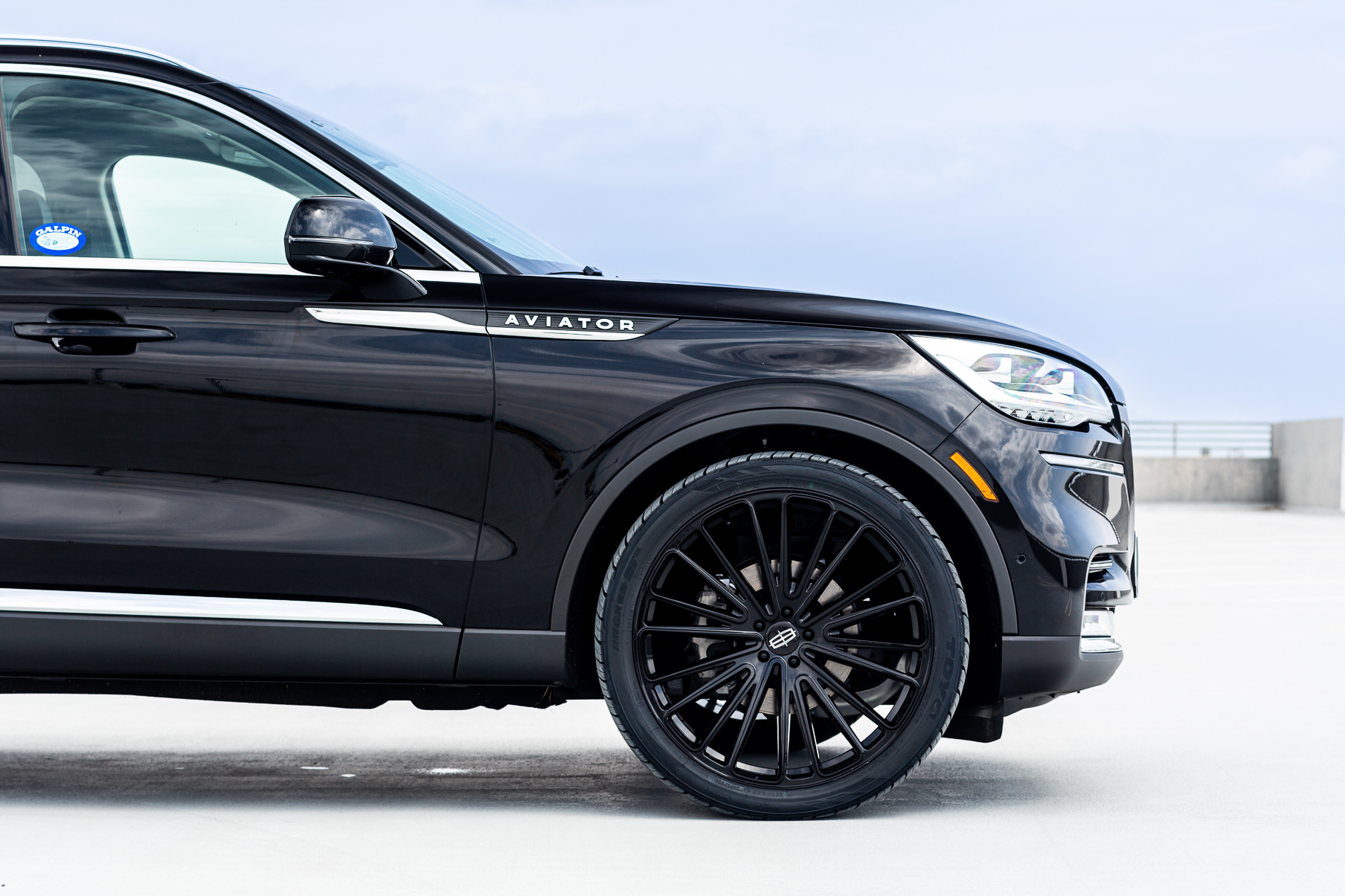 A 2023 Lincoln Aviator on Blaque Diamond BD-715 Gloss Black Wheels ...