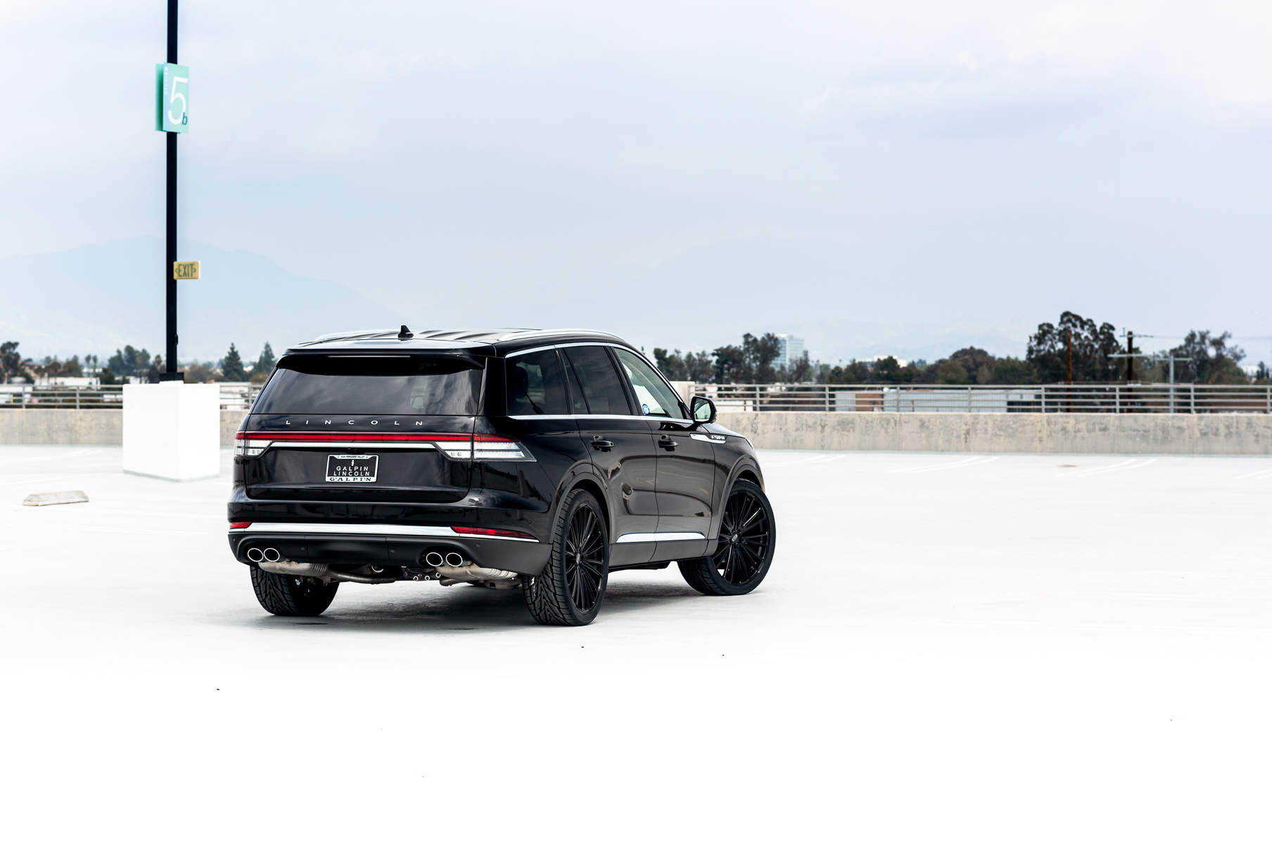 A 2023 Lincoln Aviator on Blaque Diamond BD-715 Gloss Black Wheels ...