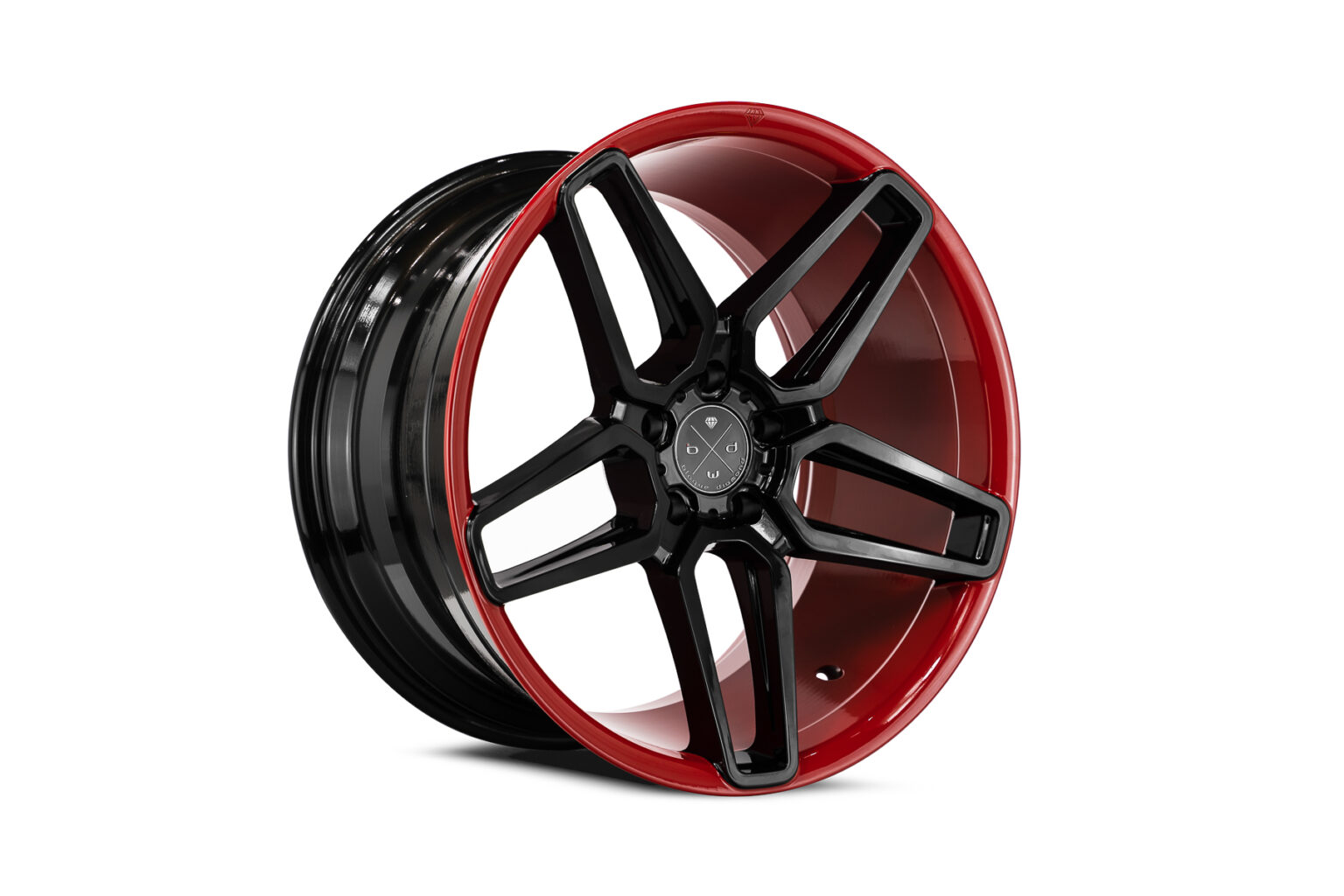 BD17-5 Gloss Black Face w/ Gloss Red Barrel | Classic Series Wheel ...