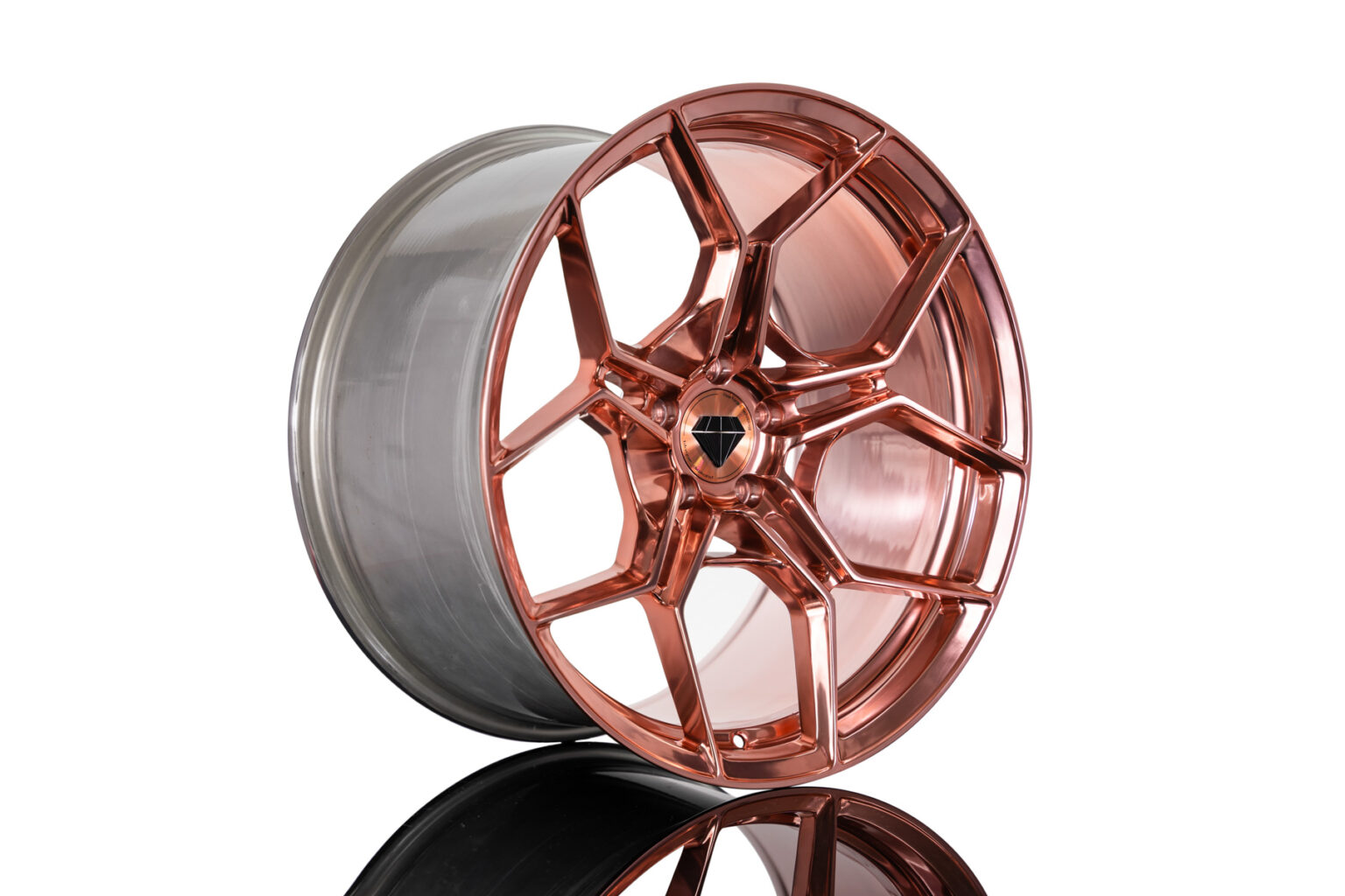 BD-F25 Polished Rose Gold | Flow Forged Series Wheel - Blaque Diamond ...