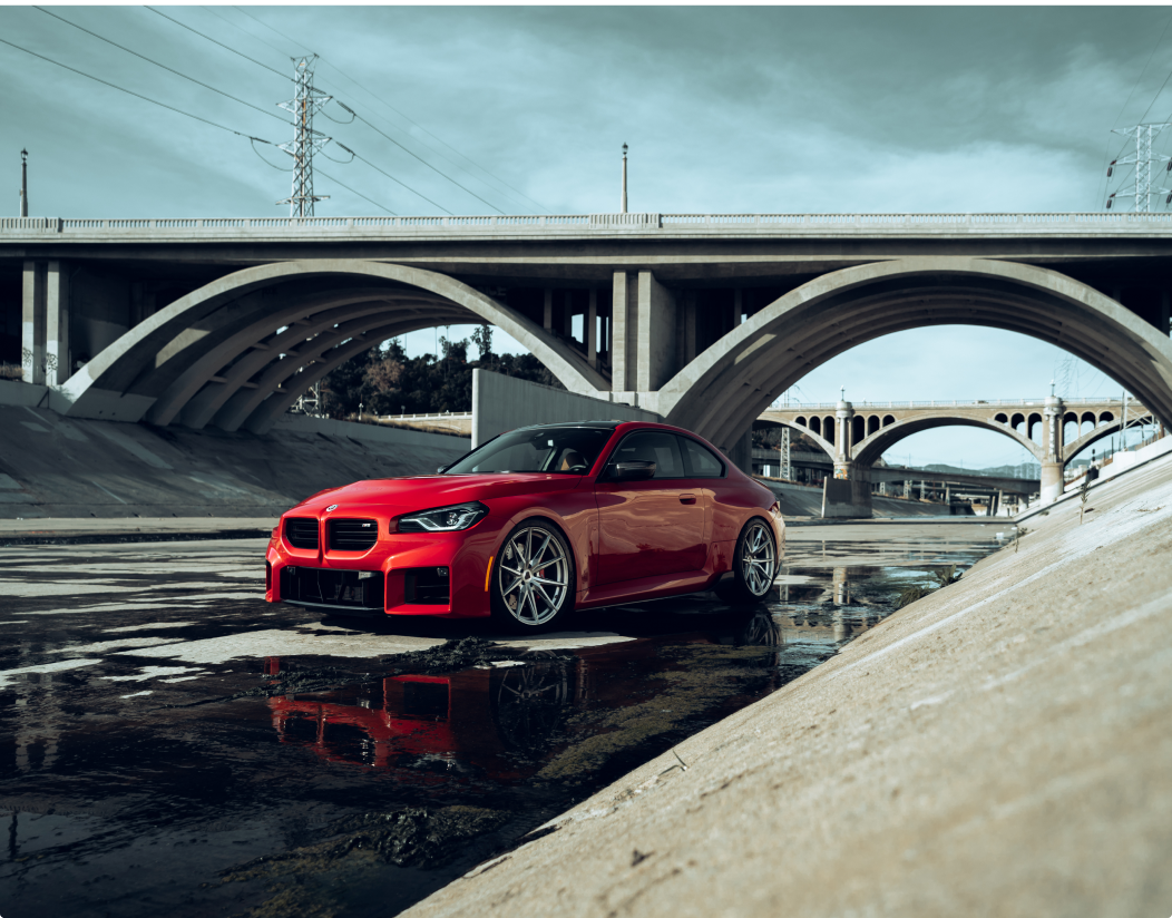 A Red 2023 BMW M2 on Blaque Diamond BD-F29 Wheels - Blaque Diamond Wheels