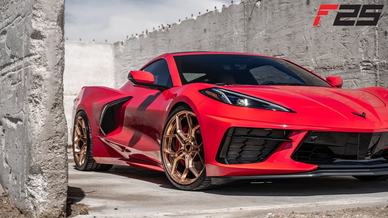 Video Thumbnail: Rose Gold Wheels on a 2020 Chevrolet Corvette C8! | BD ...